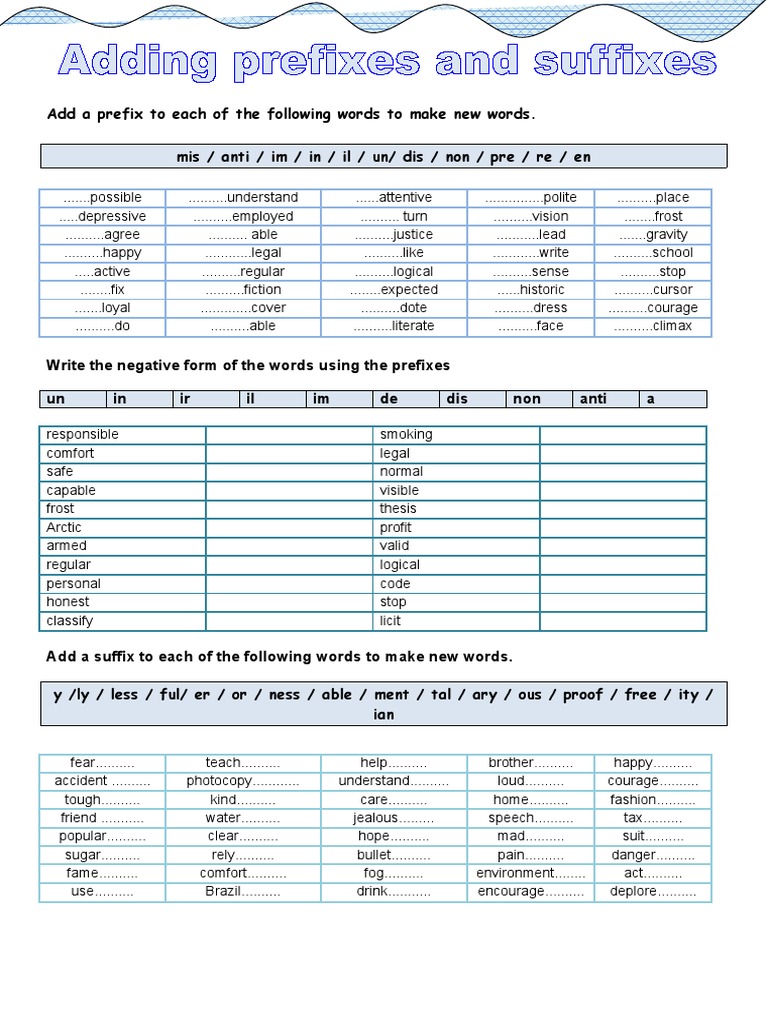 Prefixes and Suffixes Wordformation | PDF | Vocabulary | Lexicology