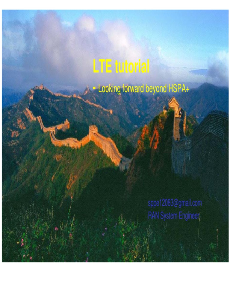 LTE Tutorial Conprehensive PDF | PDF | High Speed Packet Access | Orthogonal Frequency Division ...
