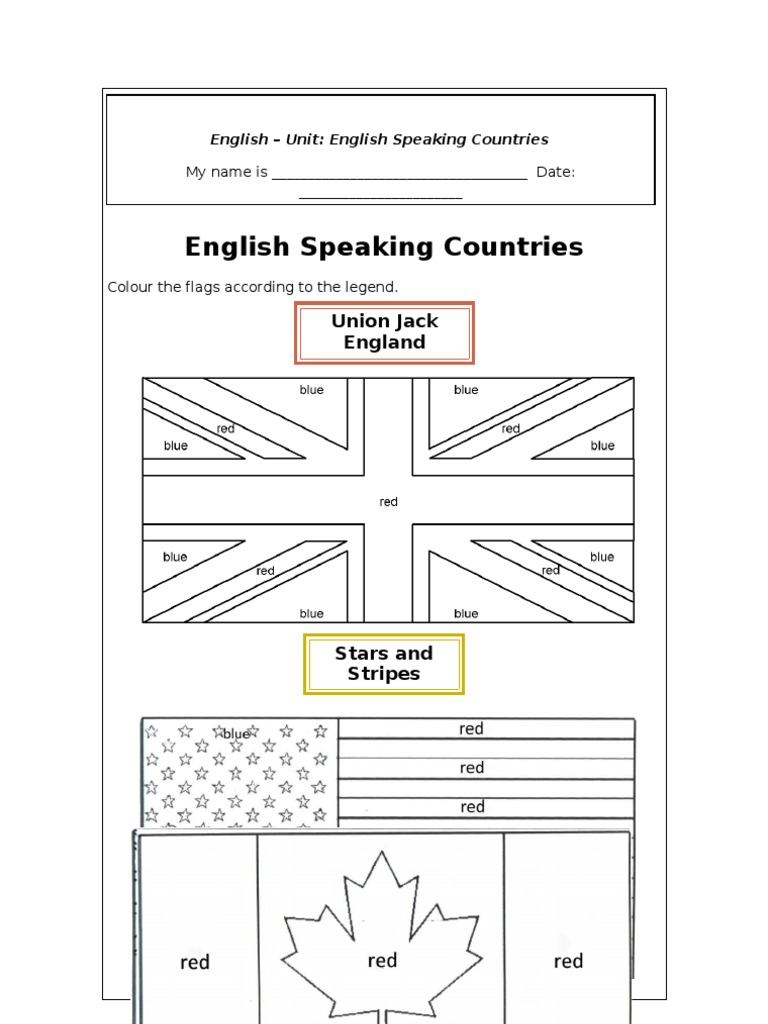 English Speaking Countries Flags | PDF