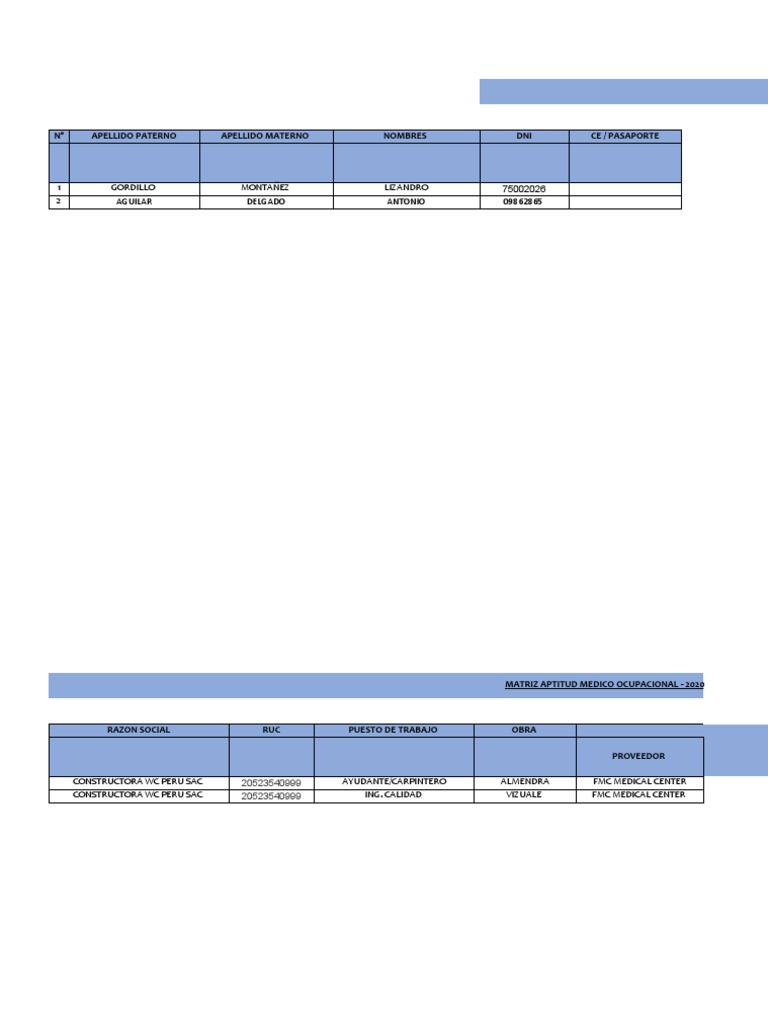 MATRIZ PROGRAMACION EMOS 2020 - v01 | PDF