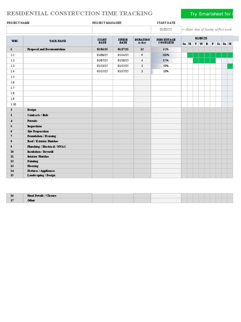 Residential Construction Time Tracking | PDF | Business