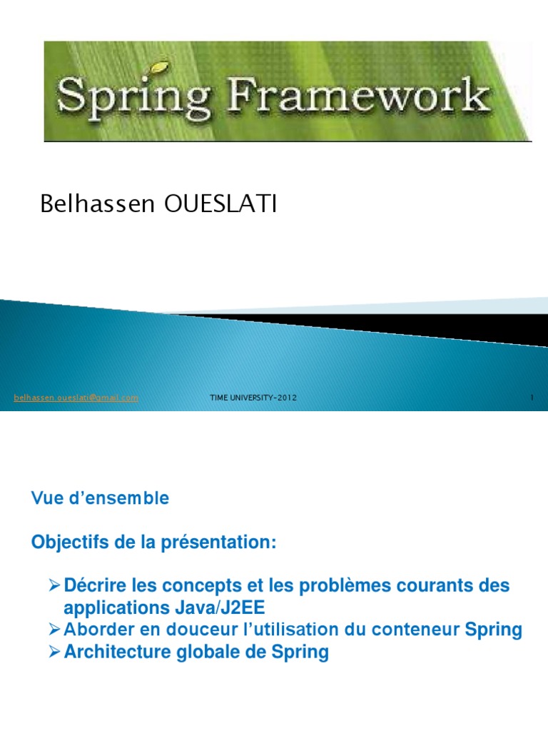 GL3-FrameWork-Spring - Partie 1 | PDF | Plateforme Java | Java (Langage ...