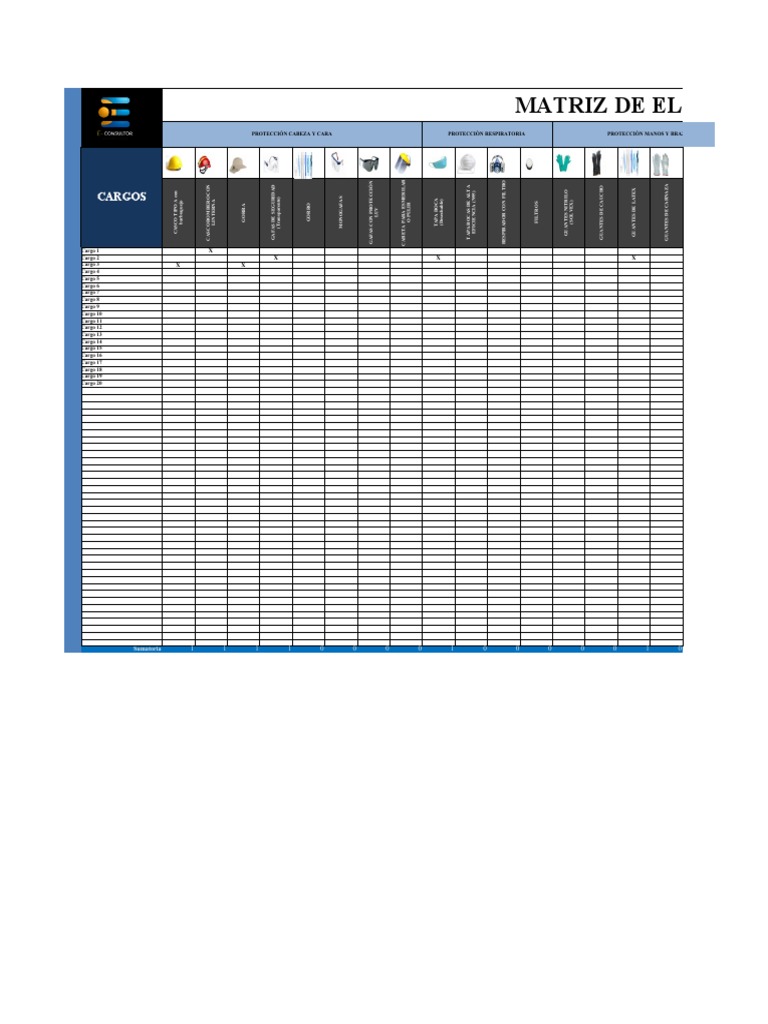 Matriz de Epp | Descargar gratis PDF | Ropa | Naturaleza