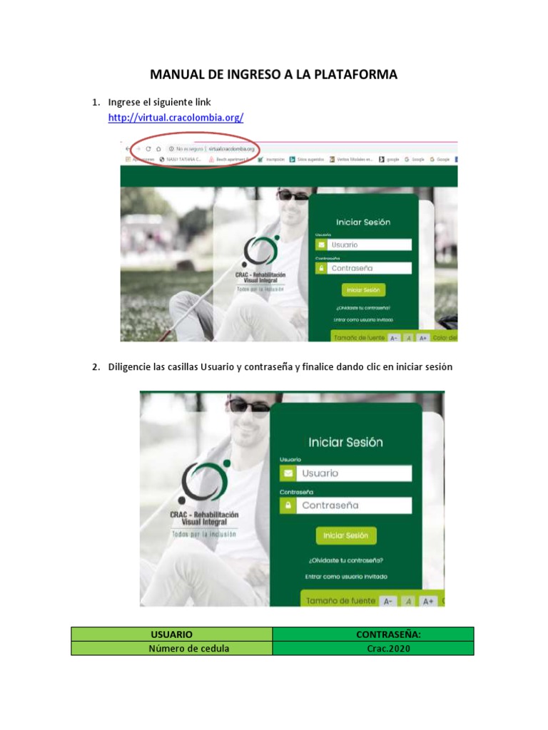 Manual de Ingreso A La Plataforma PDF | PDF