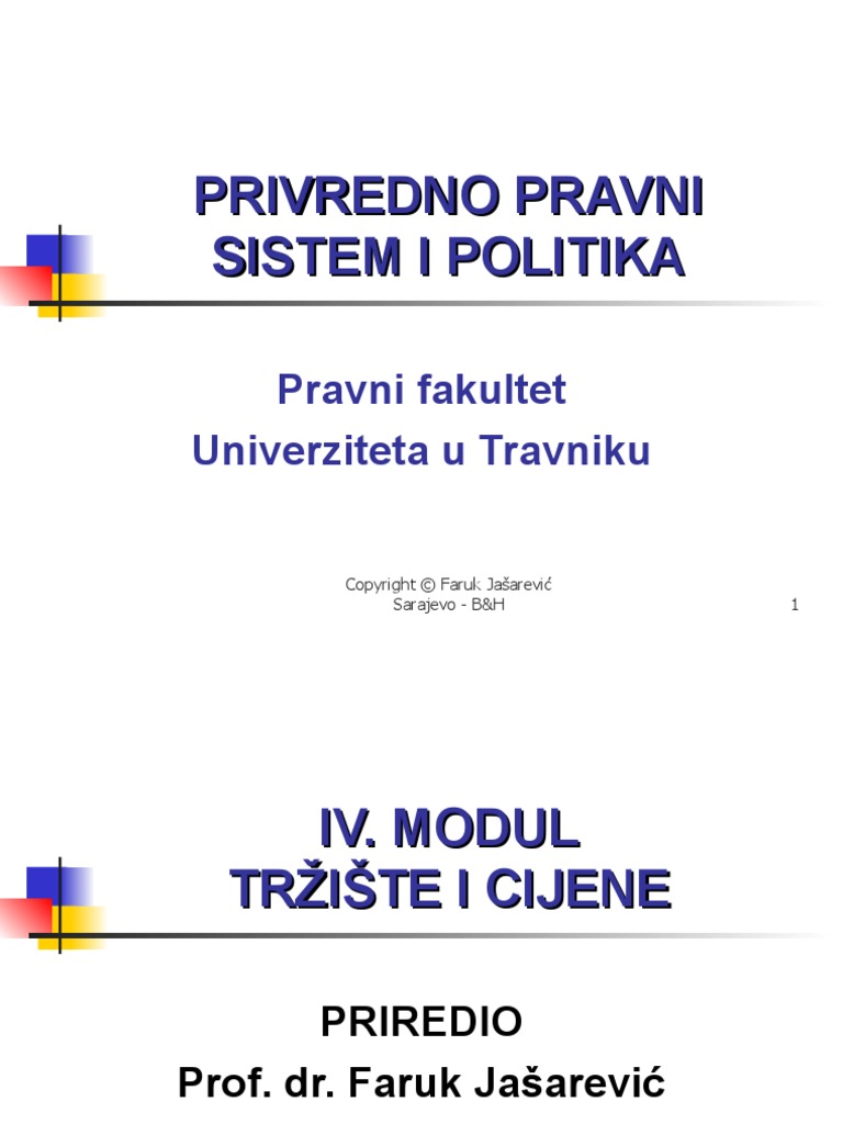 Ppsip - Modul Iv - Trziste I Cijene | PDF