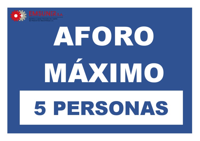 Aforo Máximo: 5 Personas | PDF