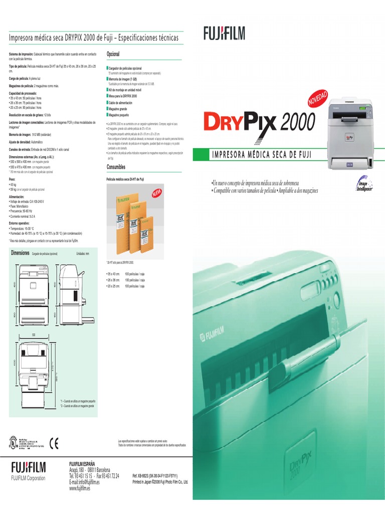 Brochure Impresora DRYPIX - Lite PDF | PDF | Fujifilm | Impresora ...
