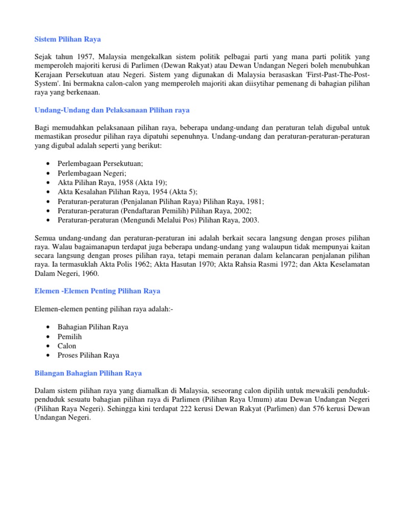 Pilihan Raya Malaysia | PDF
