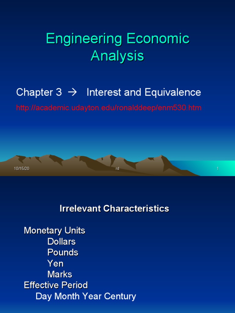 Engineering Economic Analysis | PDF | Time Value Of Money | Annual ...