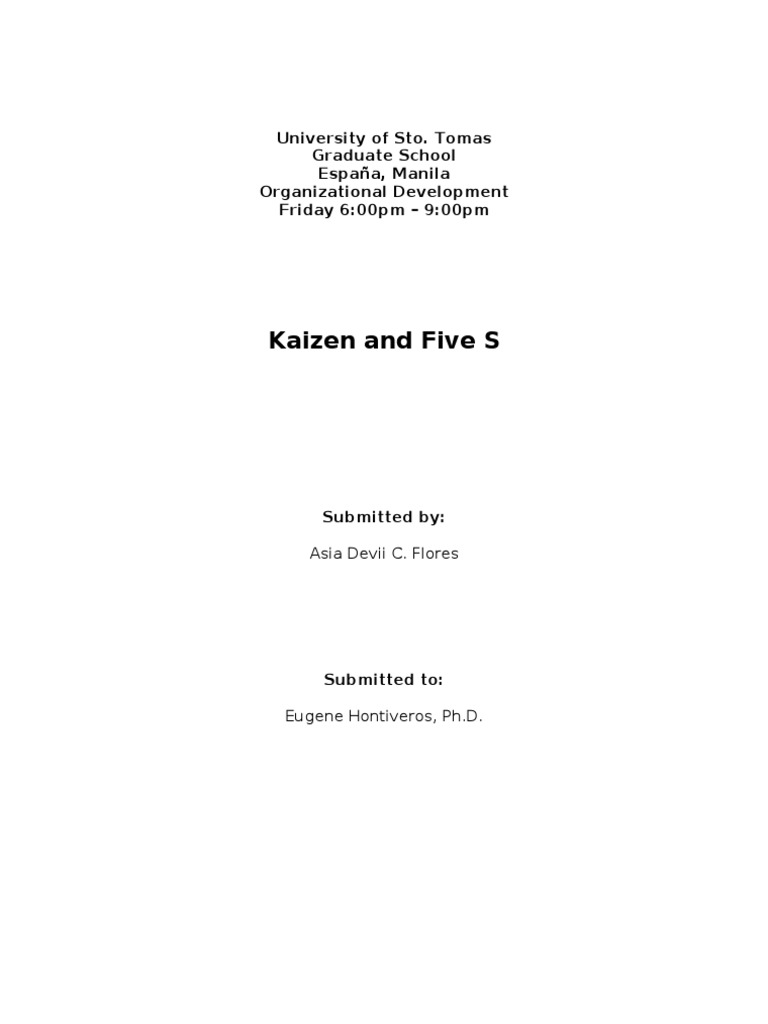 Understanding Kaizen for Organizational Improvement | PDF | Top Down ...