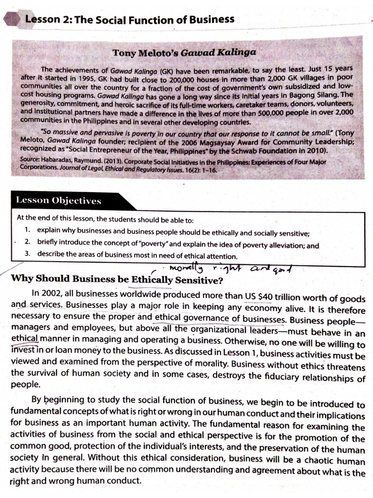 Business Ethics Lesson2 PDF | PDF