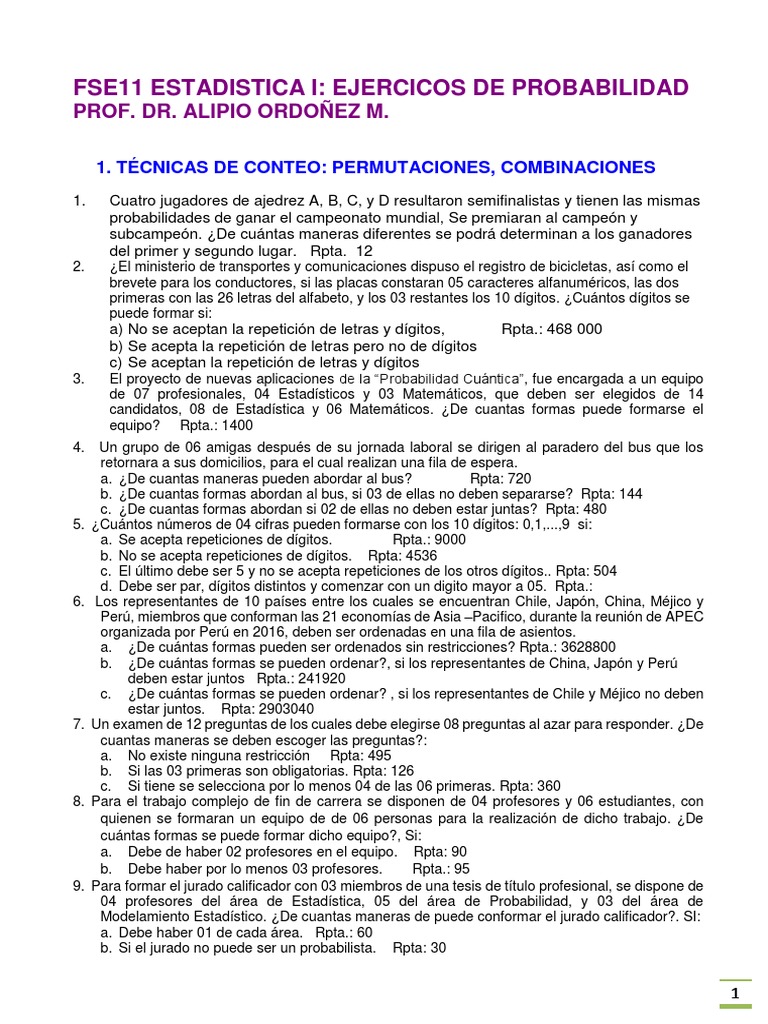 FSE11 Ejercicios Probabilidad | PDF | Fondo de inversión | Probabilidad