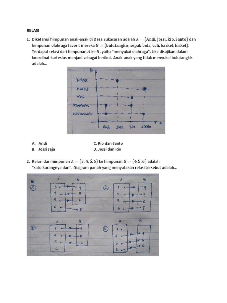 Relasi (Soal Latihan) | PDF