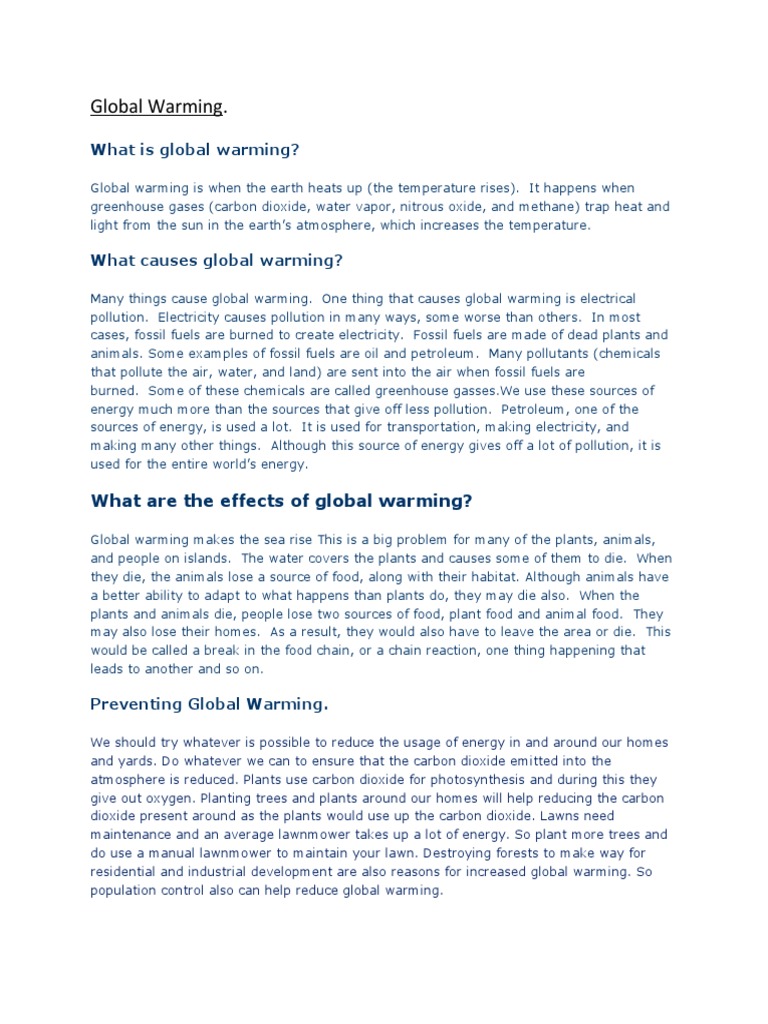 Global Warming | PDF | Greenhouse Gas | Global Warming