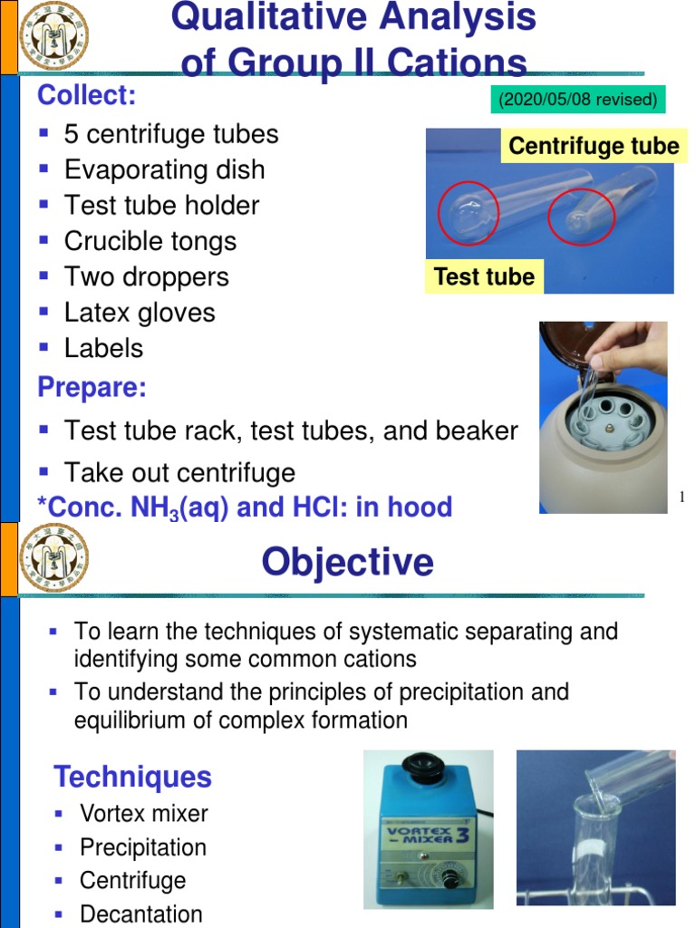 Qualitative Analysis of Cation Group 2 en | PDF | Chemical Substances ...