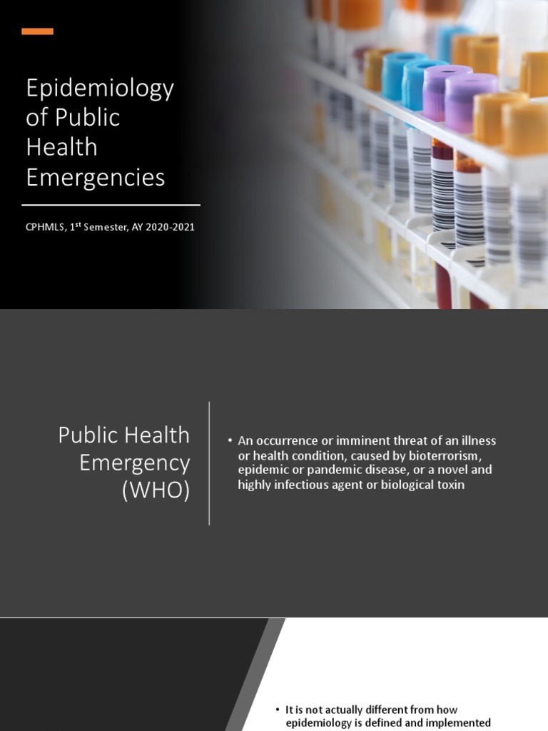 Disaster Epidemiology in Public Health | PDF | World Health ...