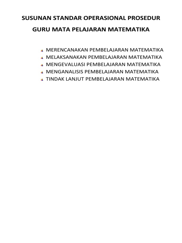 Sop Mapel. Matematika | PDF
