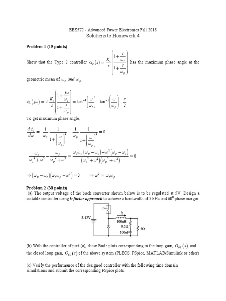 Power Electronics Homework Solutions | PDF | Electrical Engineering ...