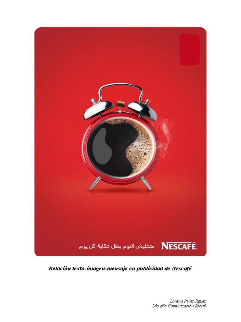 Publicidad Nescafe. Análisis Semiótico. | PDF | Publicidad | Comunicación