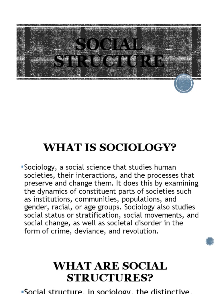 Social Structures | PDF | Social Structure | Sociology