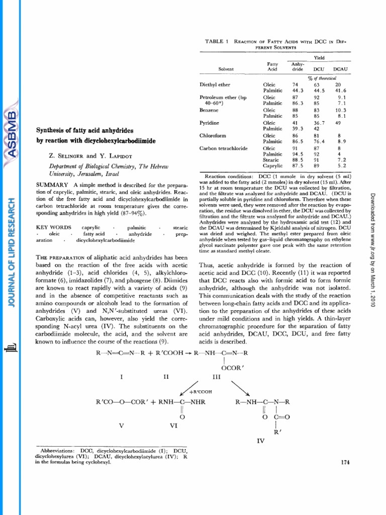 Anhydrides Via DCC | PDF | Functional Group | Chemical Compounds