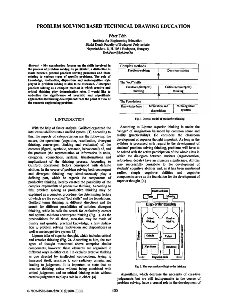 Problem Solving Based Technical Drawing Education Petert6th Toth
