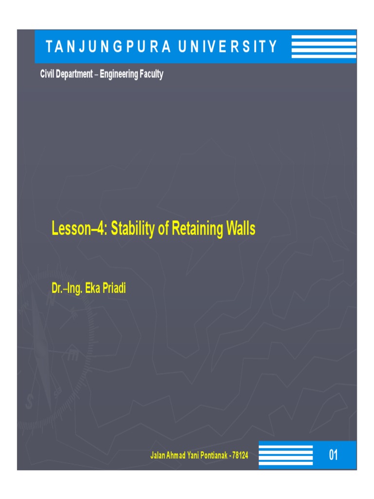 Retaining Wall Stability Calculations | PDF | Mechanical Engineering ...
