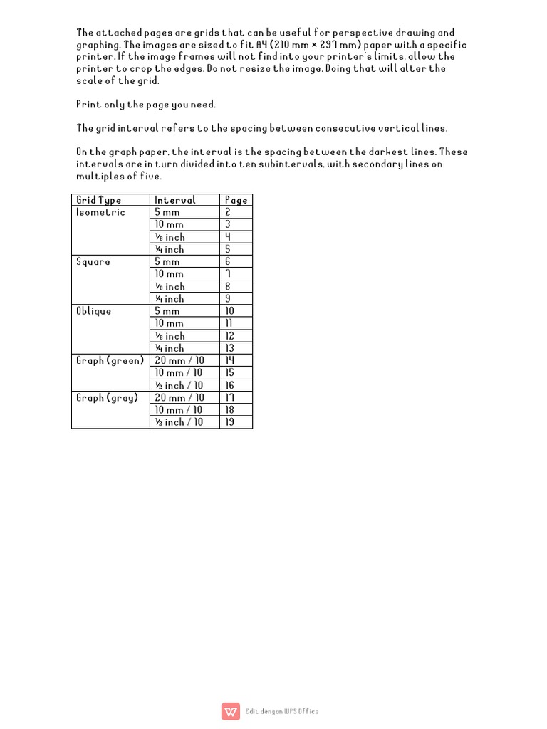A4 Grid Paper for Drawing and Graphing | PDF