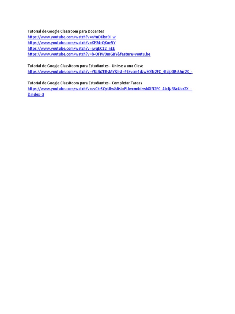Tutorial de Google Classroom para Docentes | PDF Tutorial de Google Classroom para Docentes | PDF