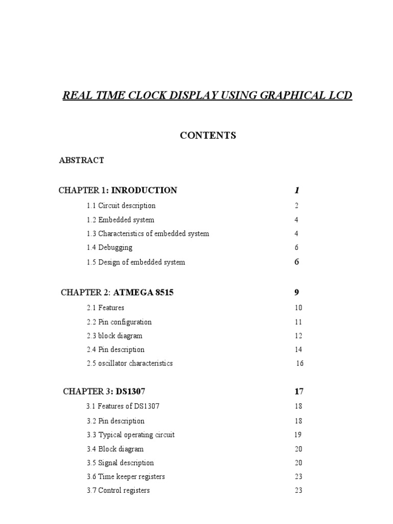 RTC Using Ghraphical LCD 2003 | PDF | Embedded System | Rectifier