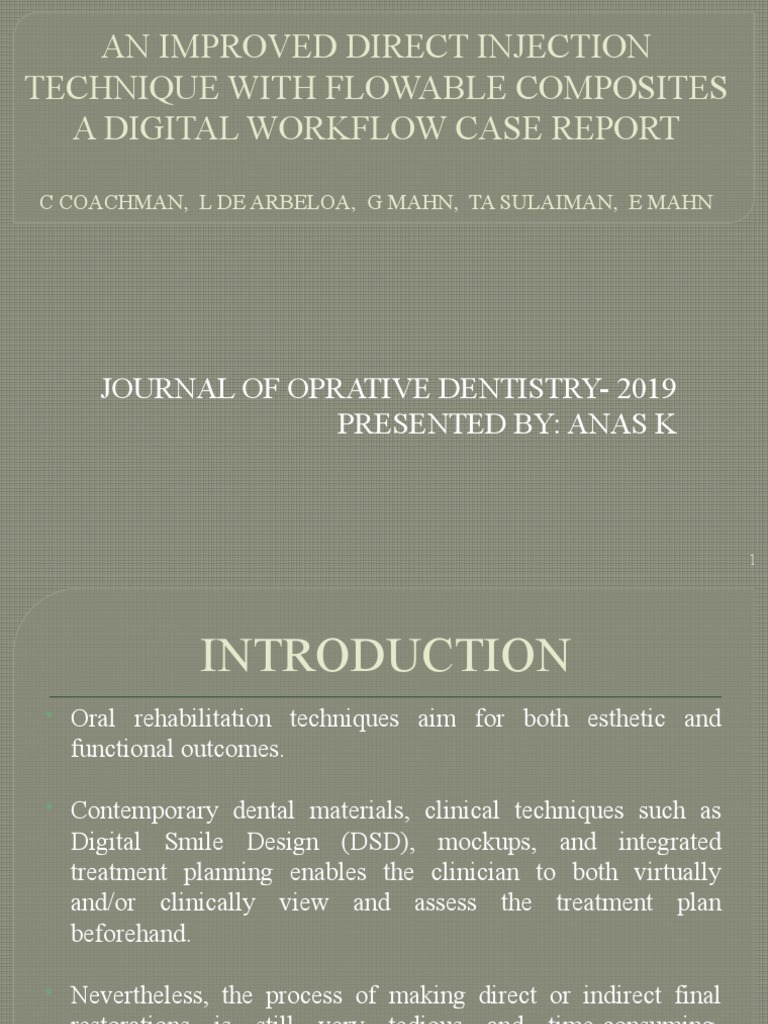 Dental Injection Technique Guide | PDF | Dental Composite | Dentistry