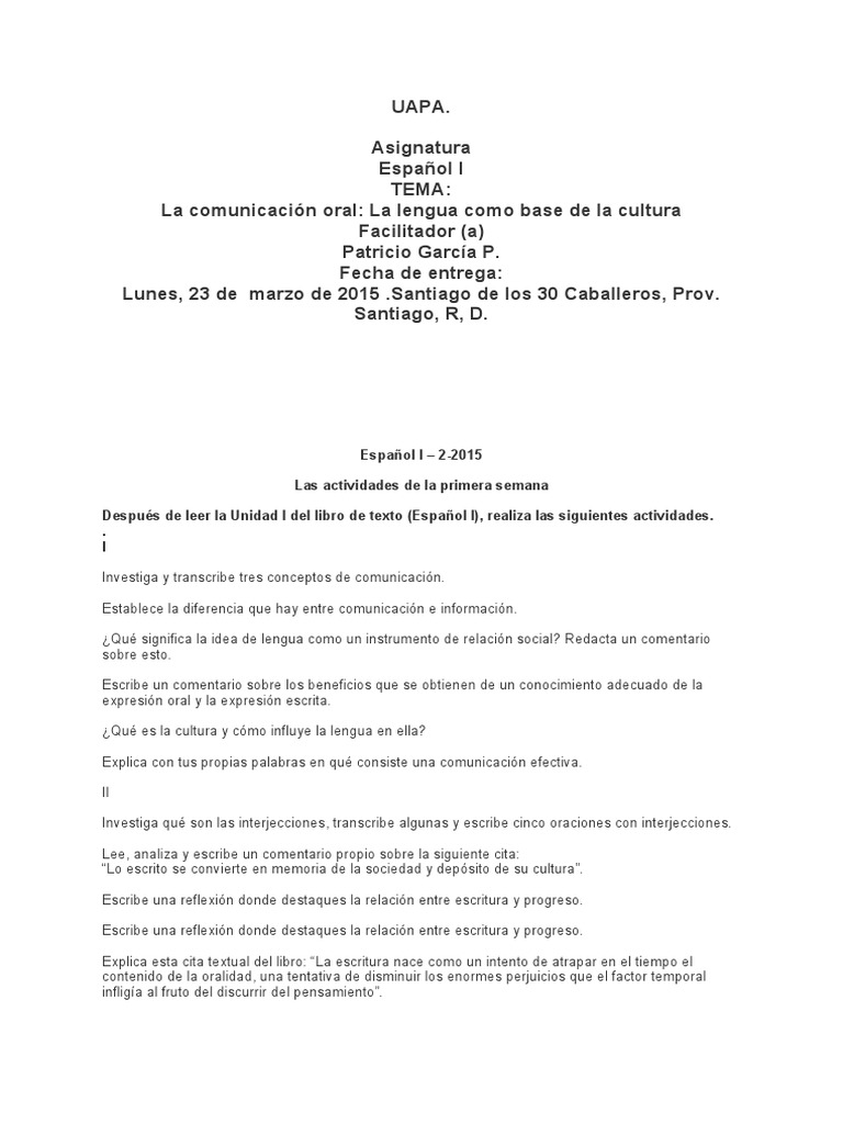 Significado y funciones de UAPA | PDF | Comunicación | Libros