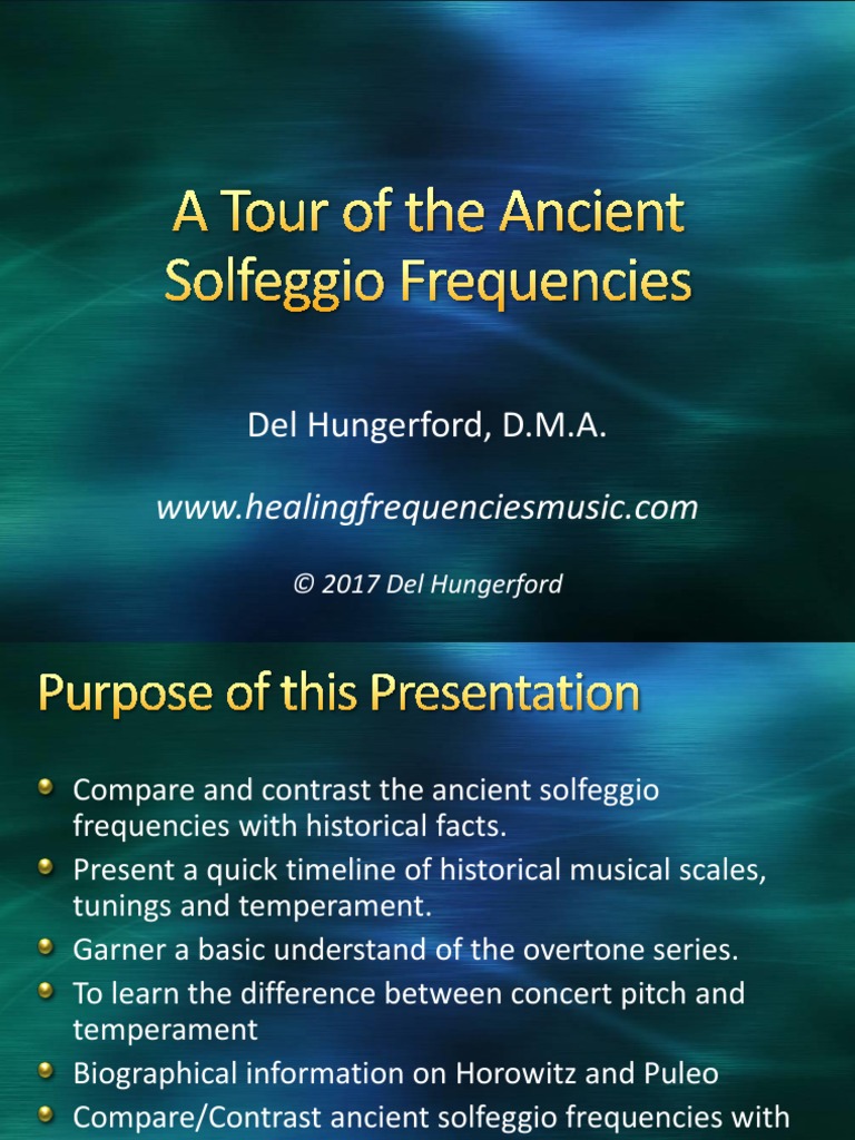A Tour of The Ancient Solfeggio Frequencies PDF | PDF | Pitch (Music ...