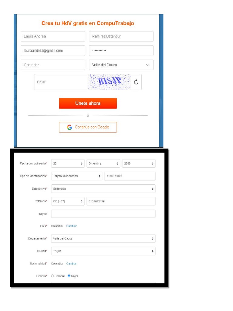 Hoja De Vida Computrabajo Pdf