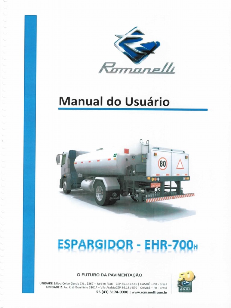 Manual Operação e Manutenção - Romanelli | PDF
