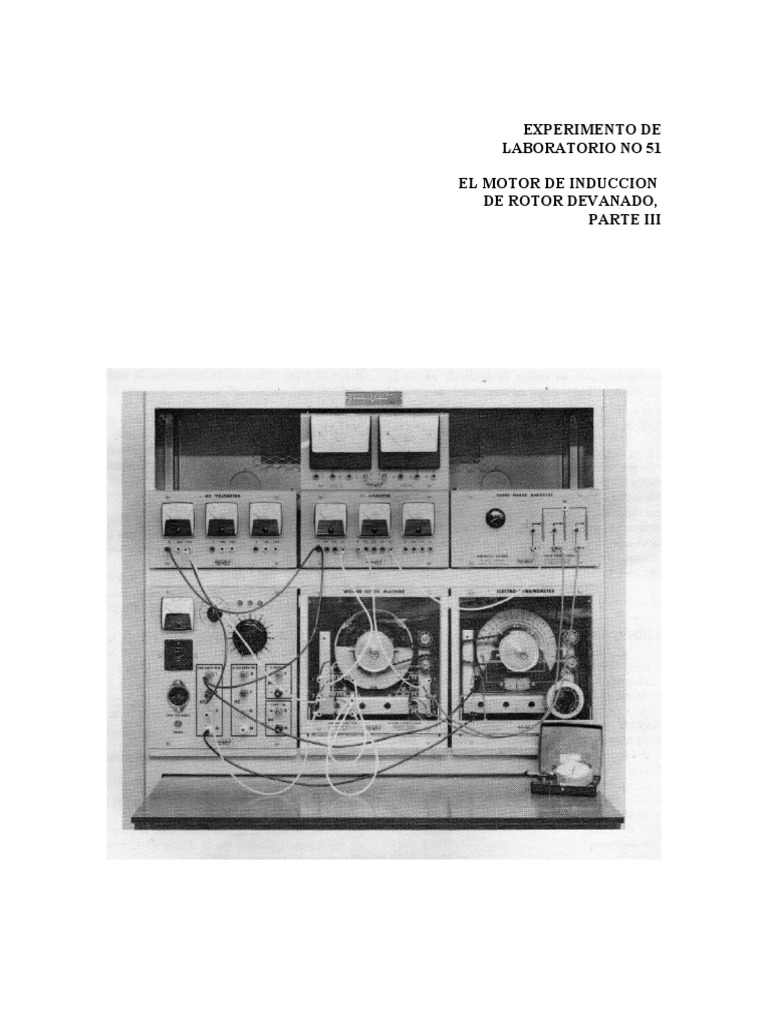 Experimento 51, El Motor de Inducción de Rotor Devanado | PDF ...