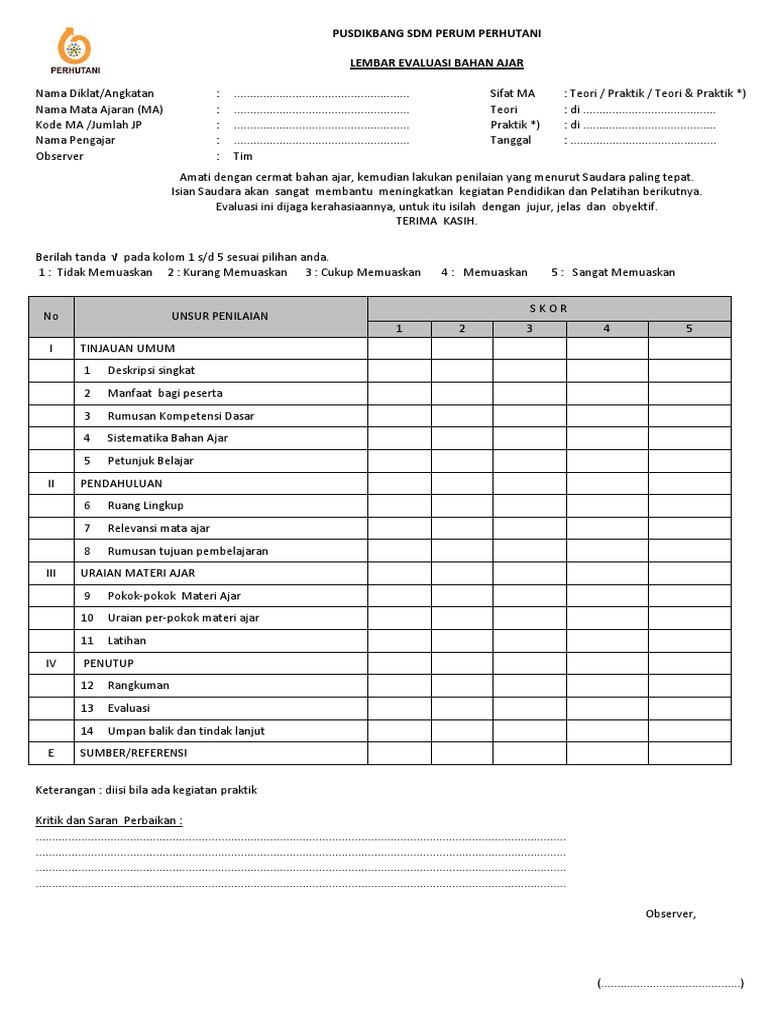 Contoh Instrumen Assessment | PDF