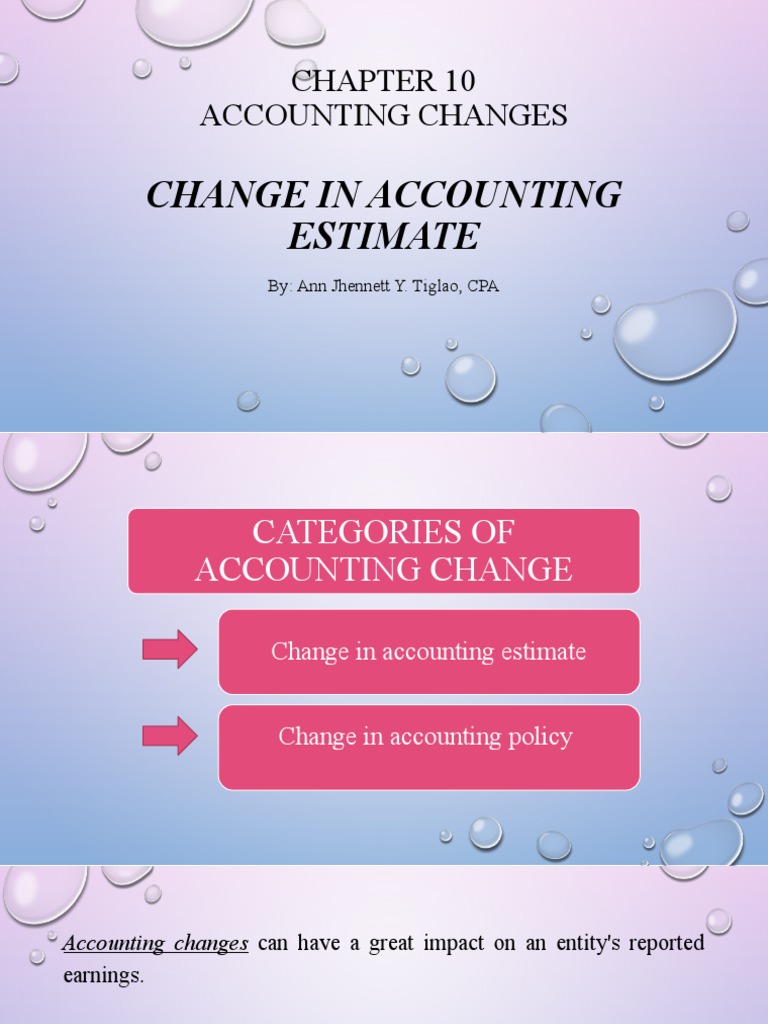 Chapter 10 Change in Accounting Estimate | PDF | Depreciation | Accounting