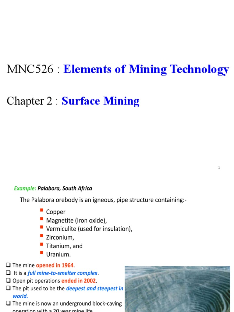 Chapter 2 Surface Mining | PDF | Coal Mining | Mining