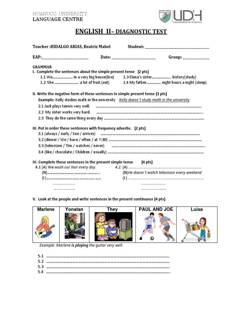 English Ii: - Diagnostic Test | PDF | Language Arts & Discipline