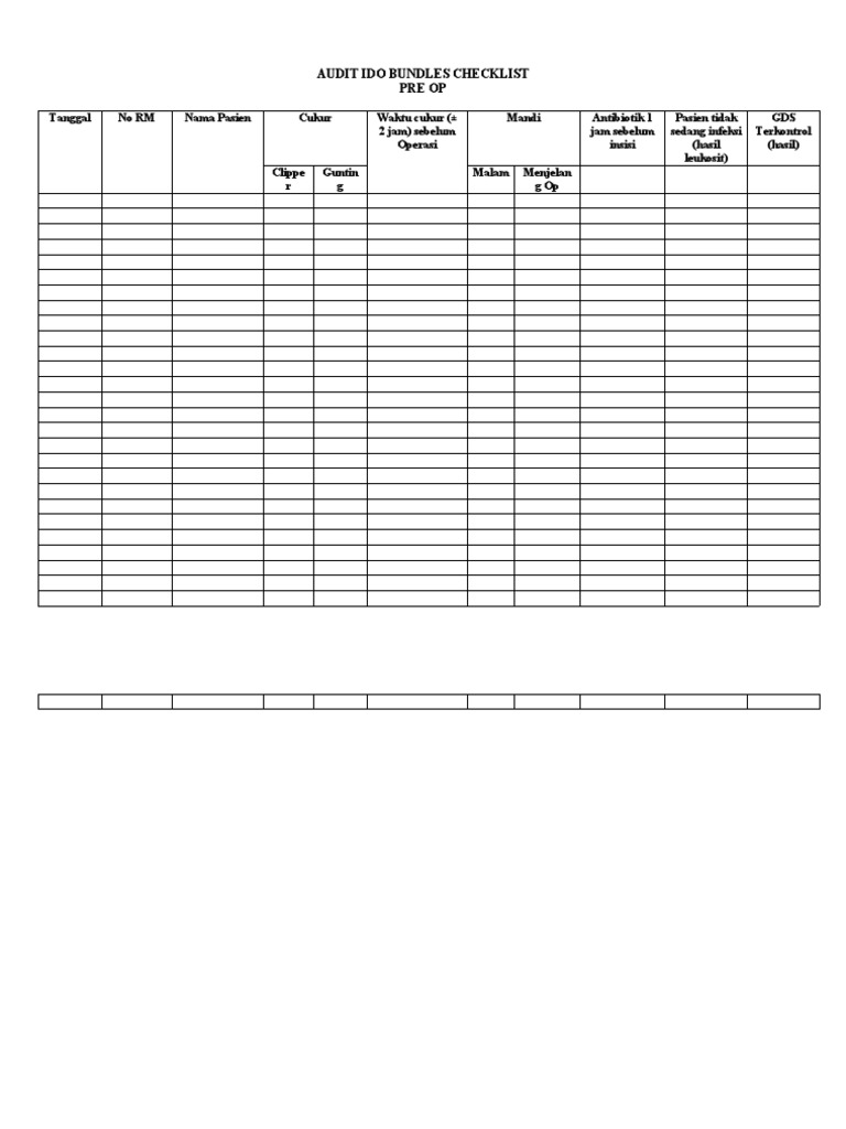 Checklist Bundles IDO | PDF