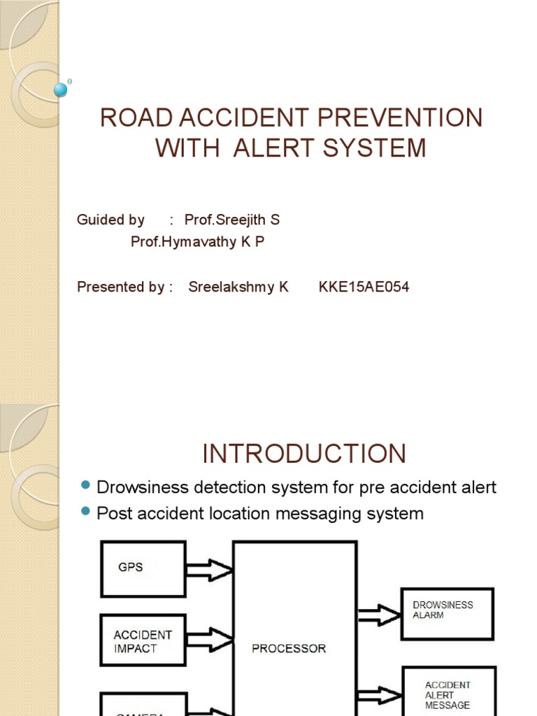 Road Accident Alert With Prevention System | PDF