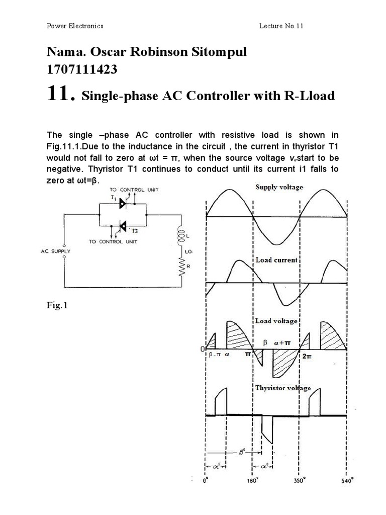 Single-Phase AC Controller Analysis | PDF | Power Electronics ...