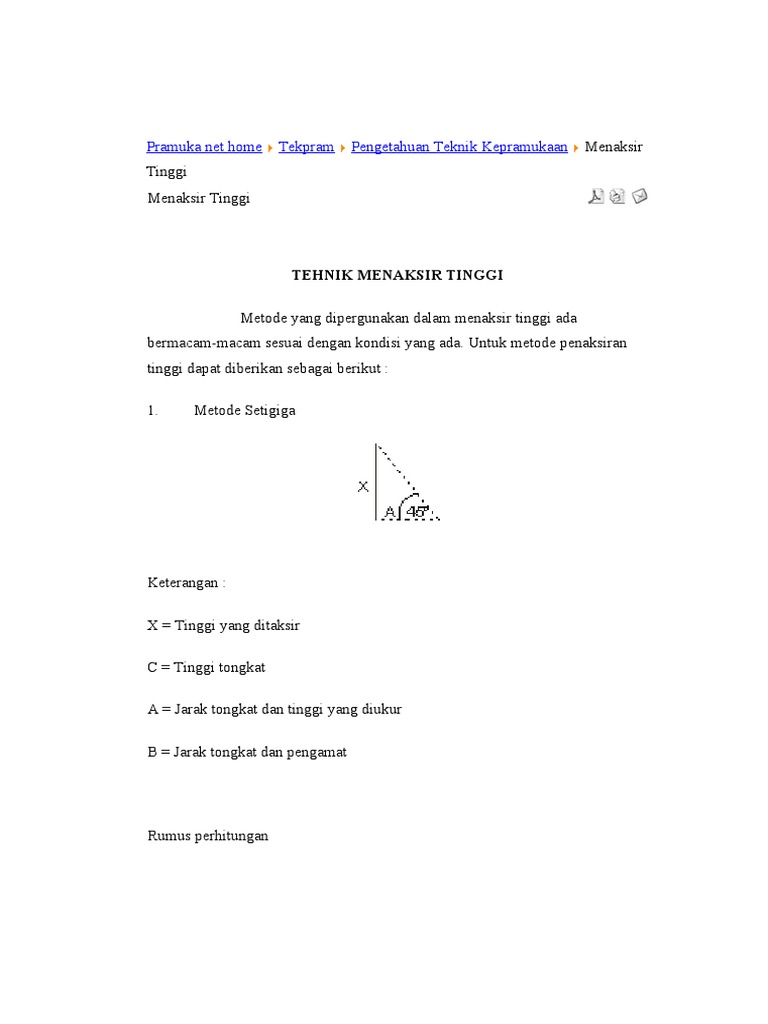 Menaksir Tinggi Berat Lebar | PDF