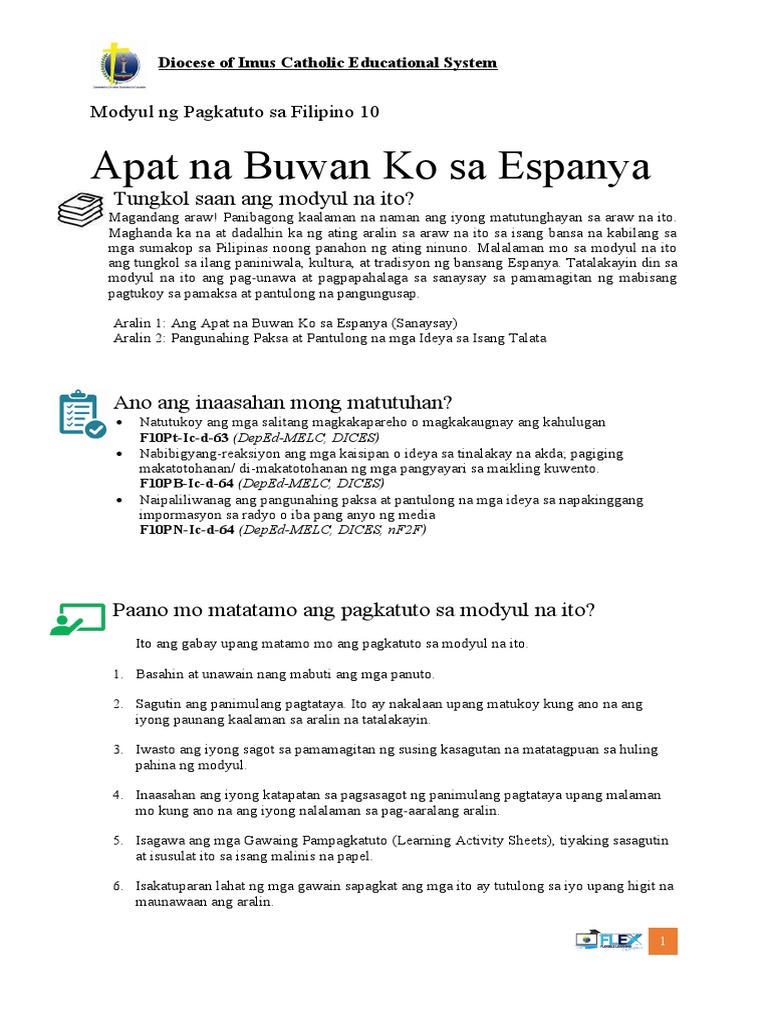 Filipino-10-Ikaapat-na-Linggo - May Mungkahi | PDF