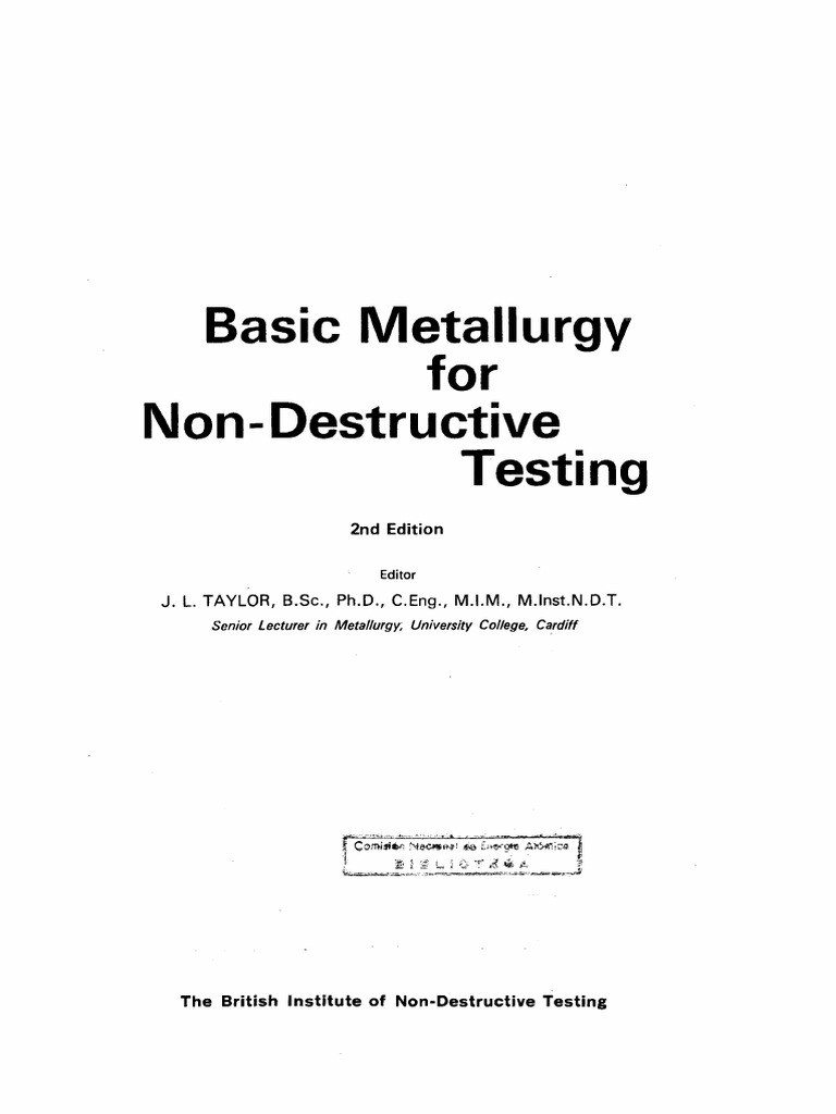 Basic Metallurgy For NDT | PDF