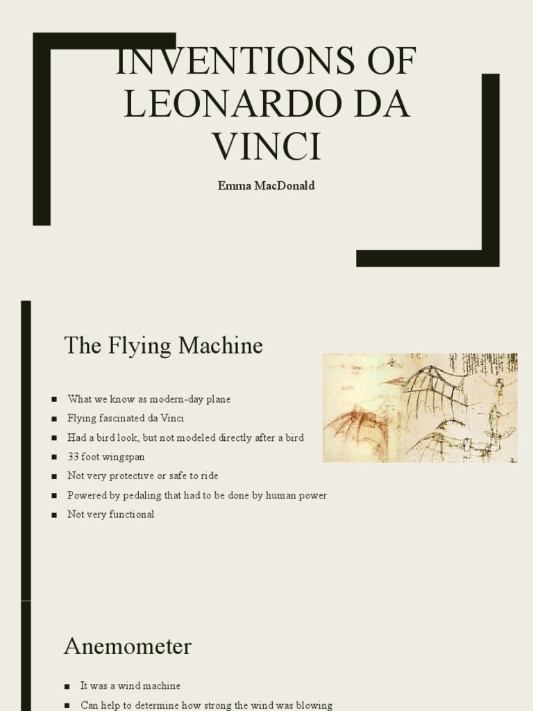 Da Vincis Inventions | PDF | Leonardo Da Vinci