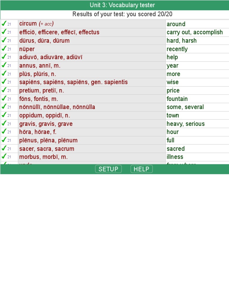 CLC Unit 3 Vocabulary Tester | PDF