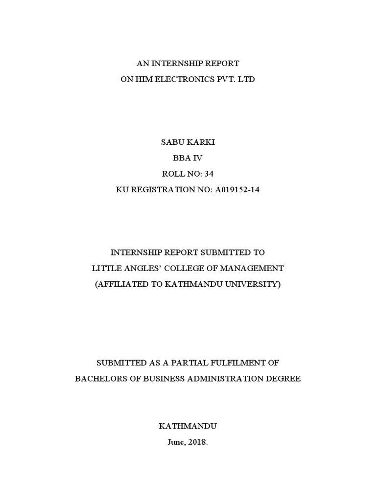 An Internship Report | PDF | Mentorship | Goal