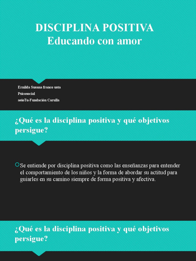 Disciplina Positiva: Educar con Amor | PDF